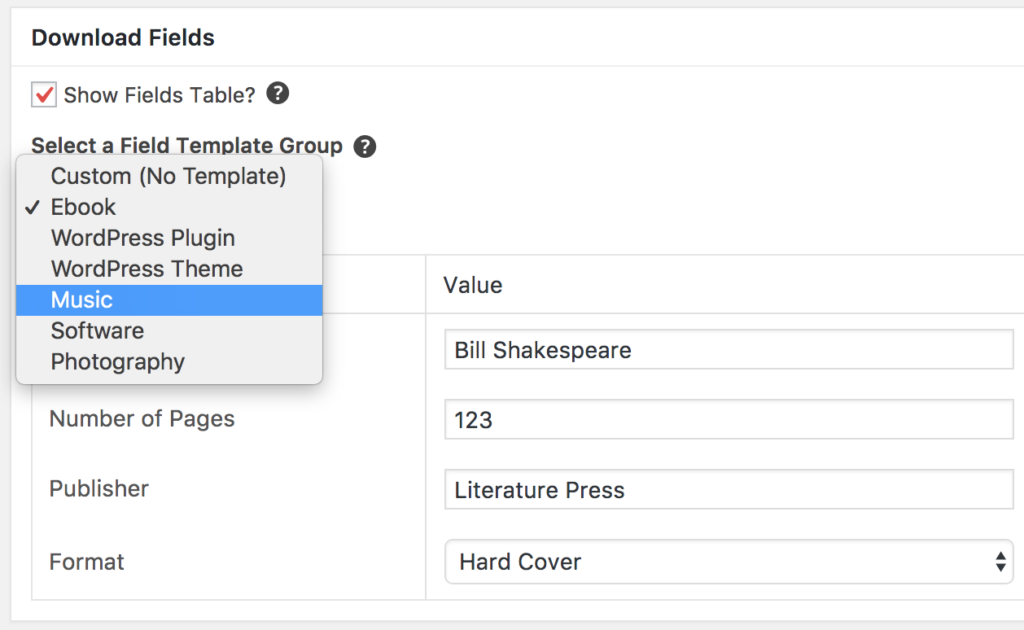 Easy Digital Downloads - Fields - ClientDash and other WordPress ...